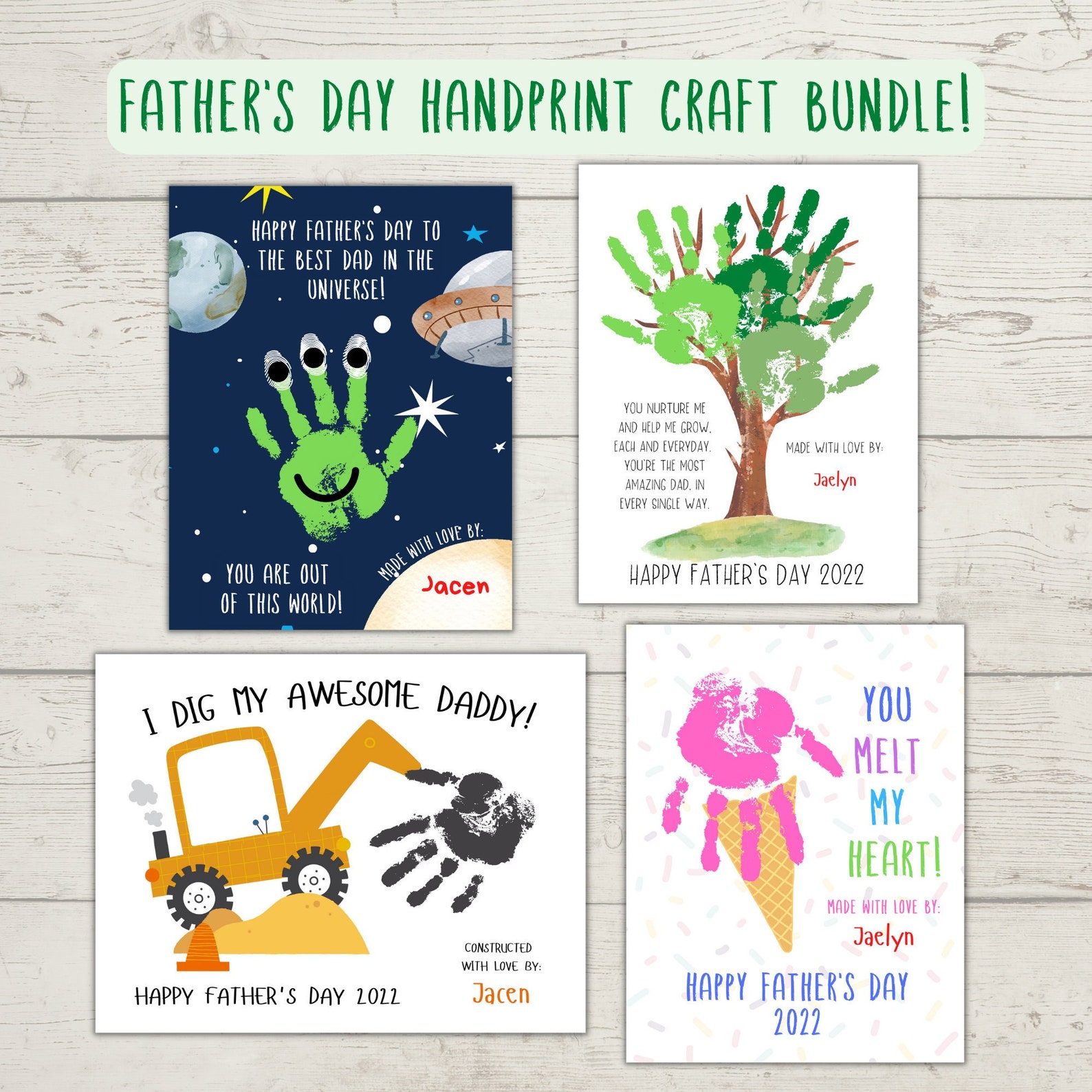 Father's Day Handprint Crafts Father's Day Bundle - Etsy