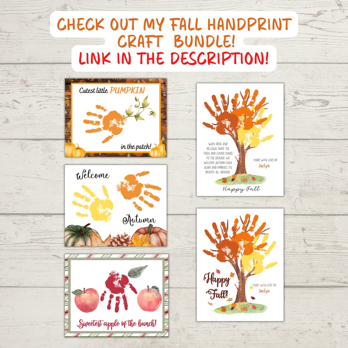 Fall Handprint Craft for Kids Printable Fall Craft Fall - Etsy
