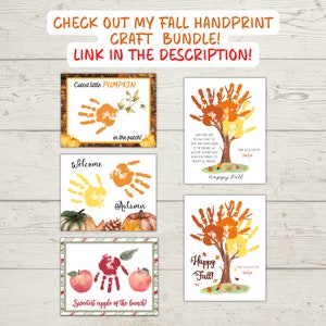 Fall Handprint Craft for Kids, Printable Fall Craft, Fall Leaves Craft ...
