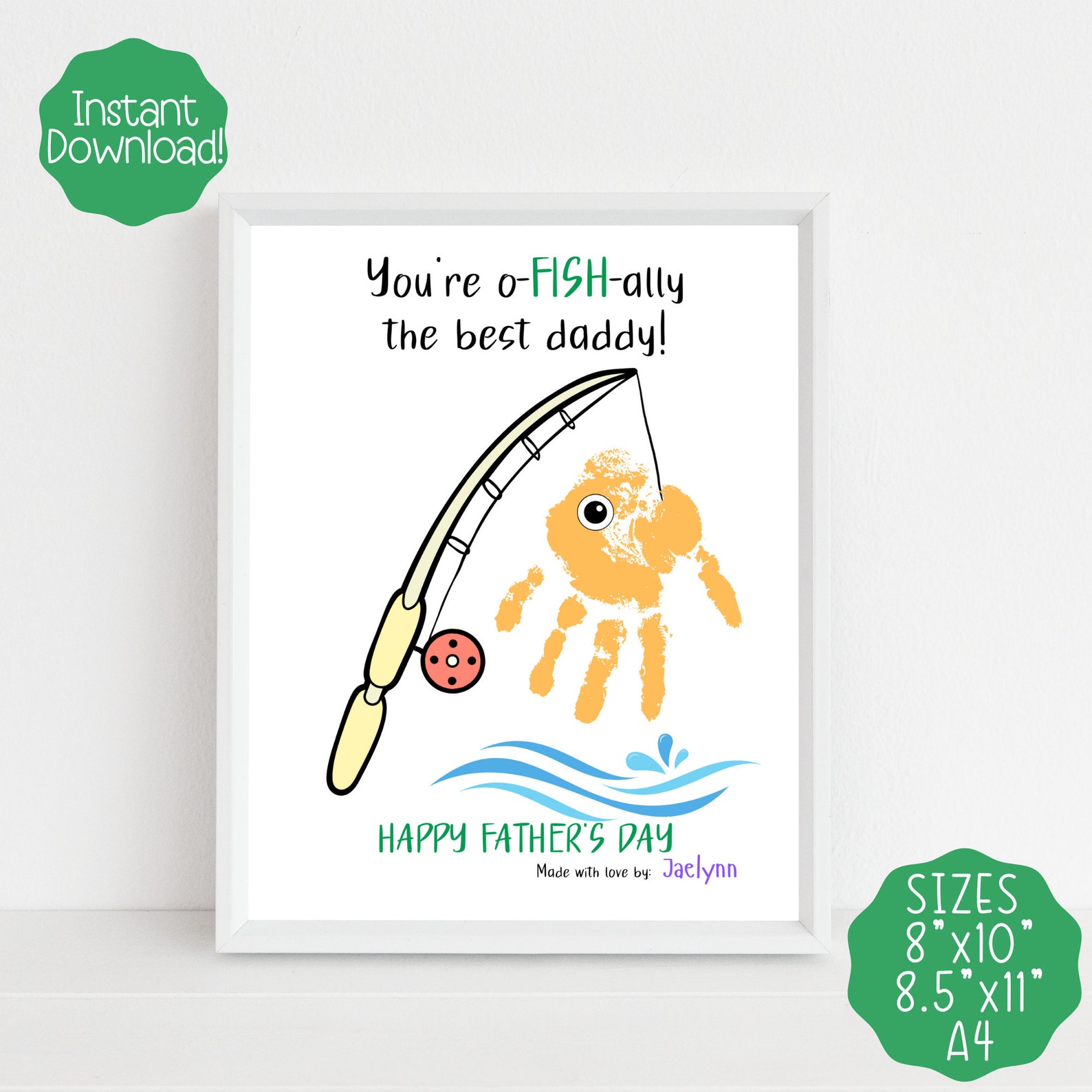 Handprint Craft for Dad, Father's Day Craft, DIY Father's Day Card ...