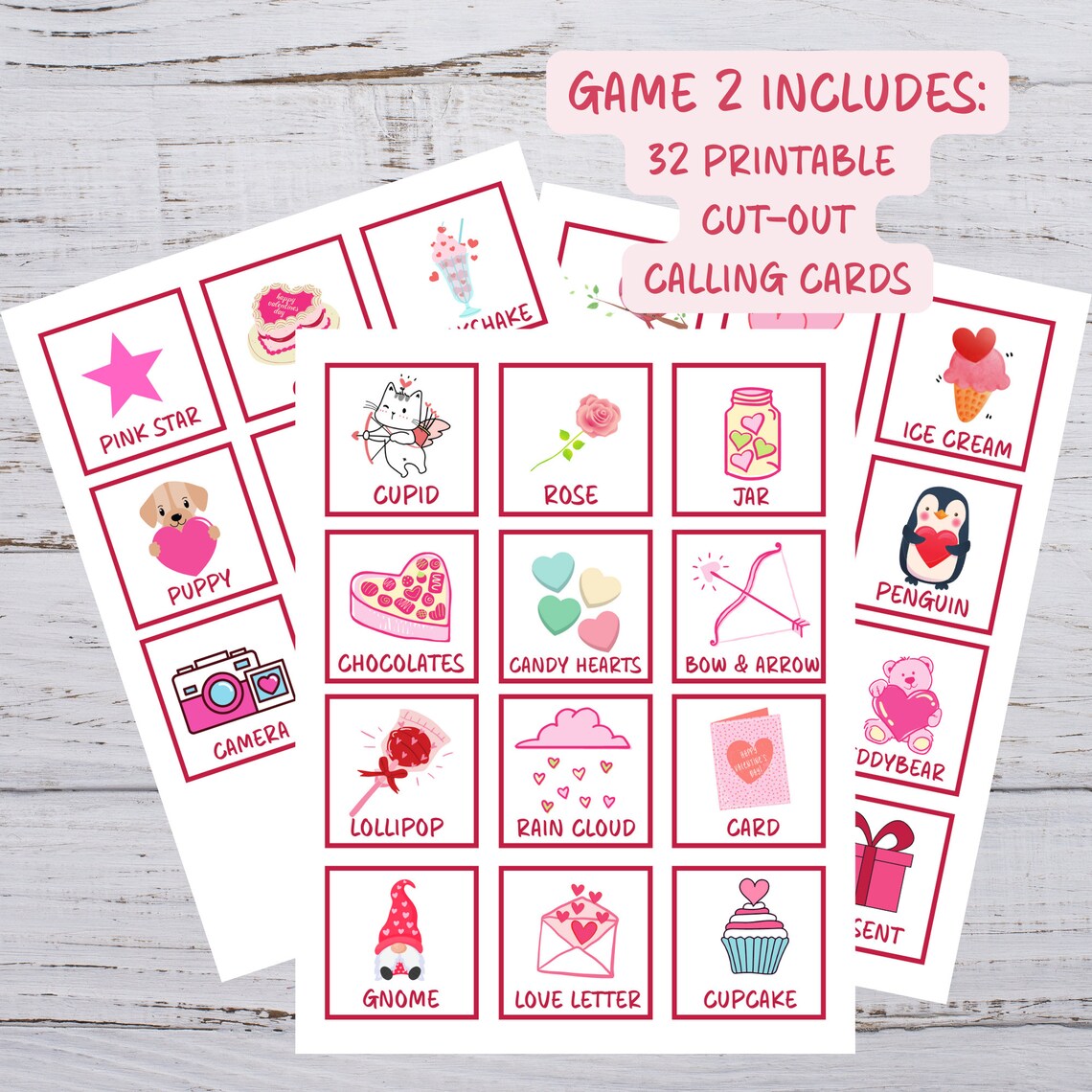 Printable Valentine's Day Bingo Valentine Bingo PDF - Etsy