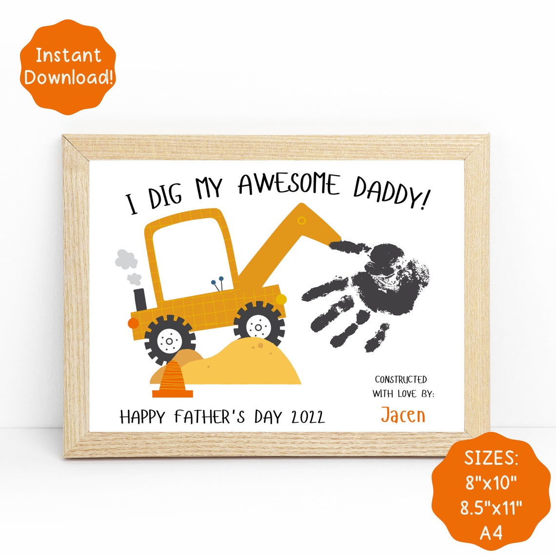 Father's Day Handprint Craft Printable Father's Day - Etsy