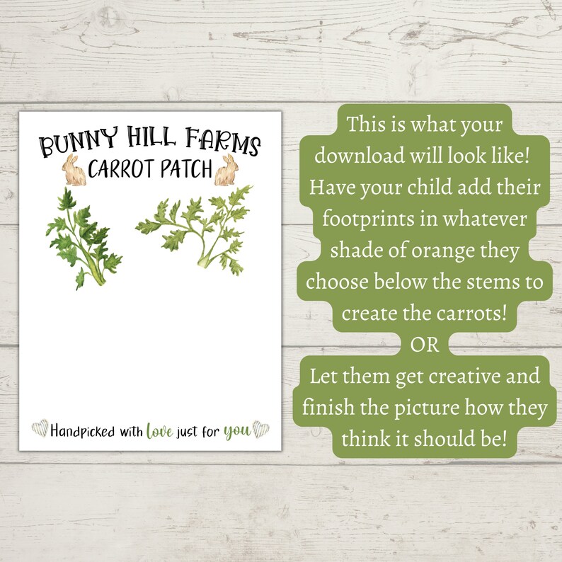 Easter Footprint Craft Printable, Carrot Footprint Craft, Easter Craft ...