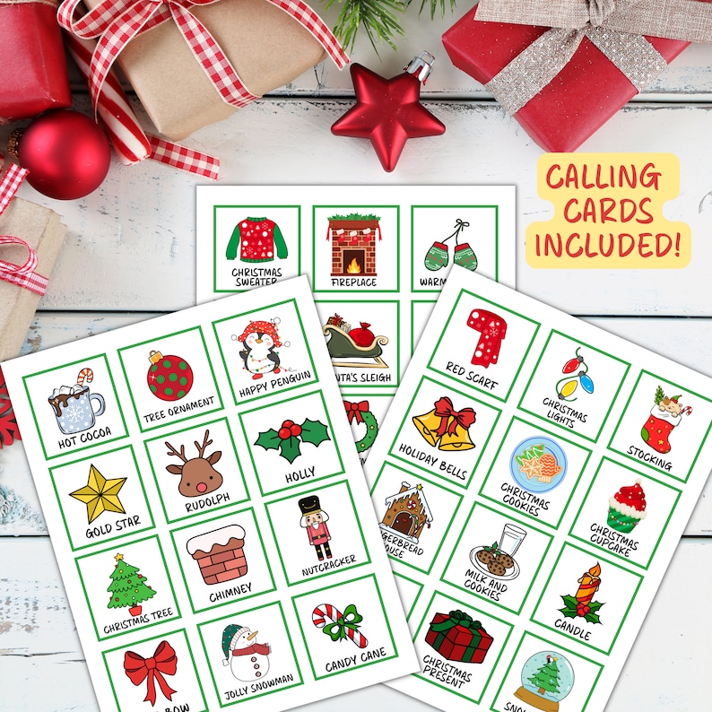 Christmas Bingo Game Printable Christmas Bingo Holiday Bingo - Etsy