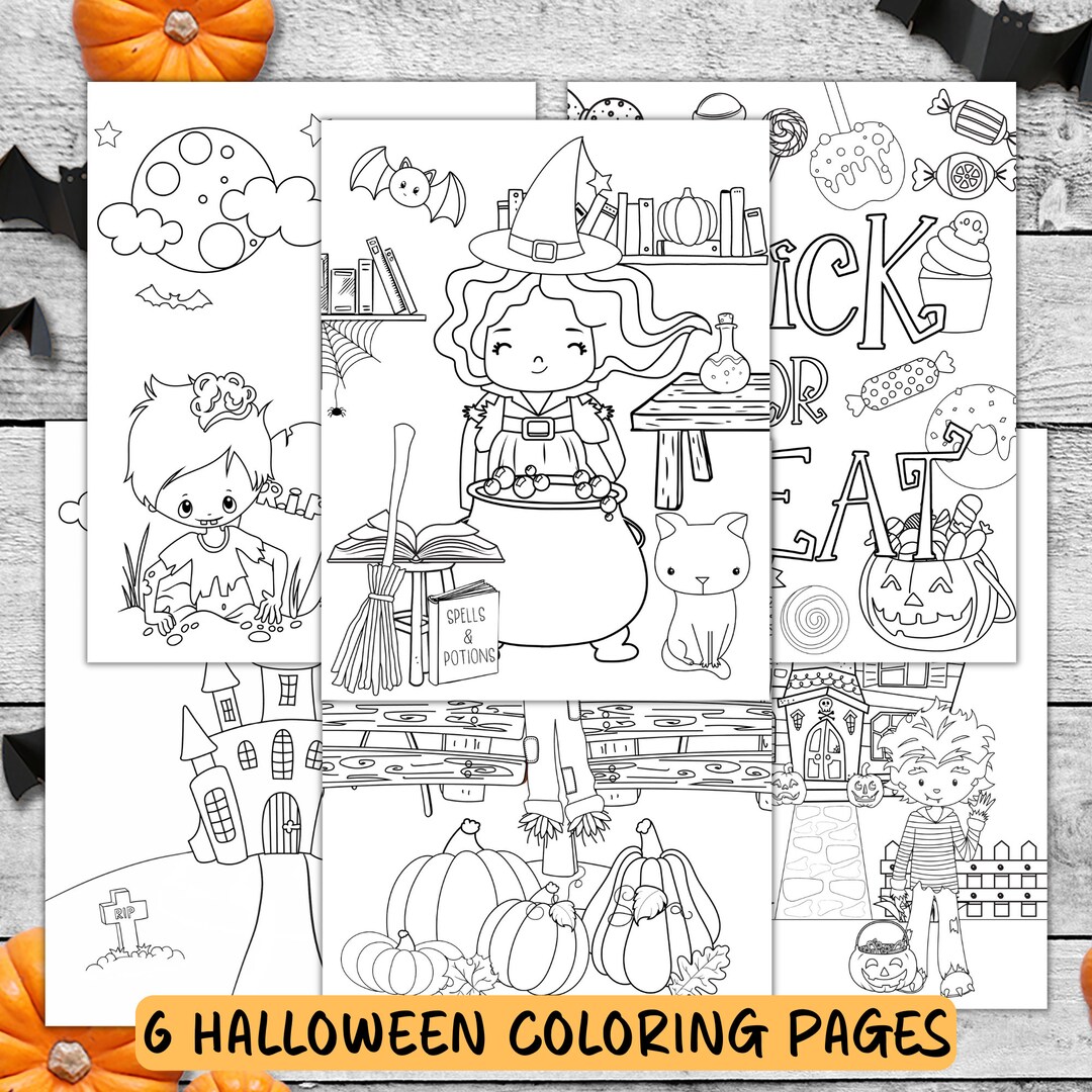 Halloween Coloring Pages, Printable Halloween Coloring Pages, Halloween ...