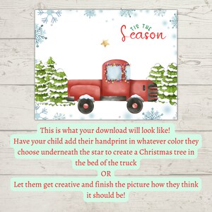 Christmas Handprint Art, Holiday Handprint Craft, Truck Handprint Craft ...