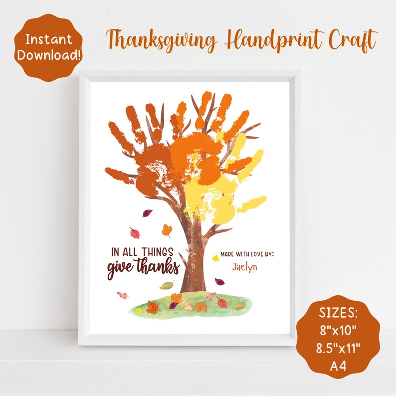 Thanksgiving Handprint Craft, in All Things Give Thanks Craft ...