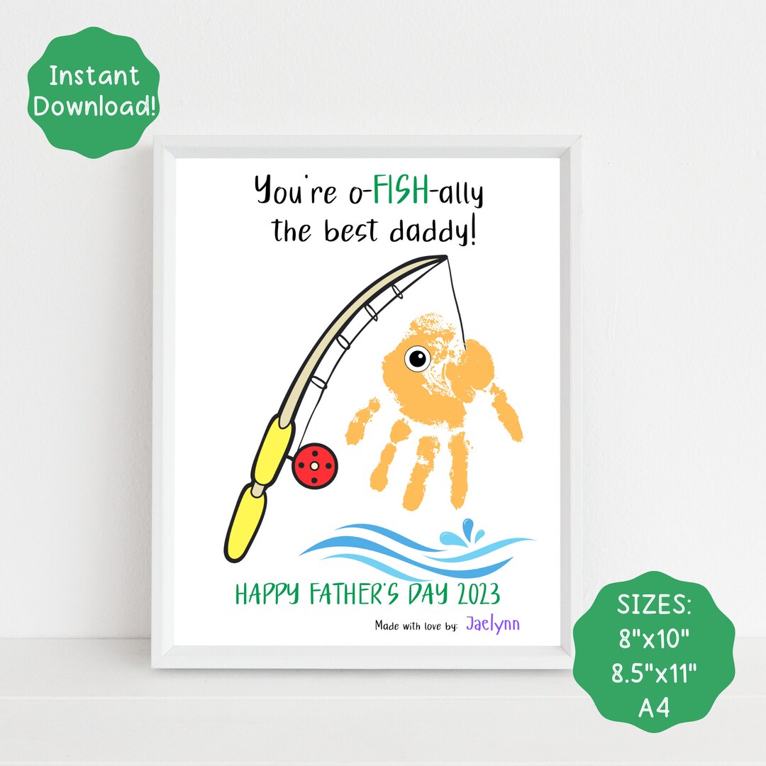 Handprint Craft for Dad, Father's Day Craft, DIY Father's Day Card ...