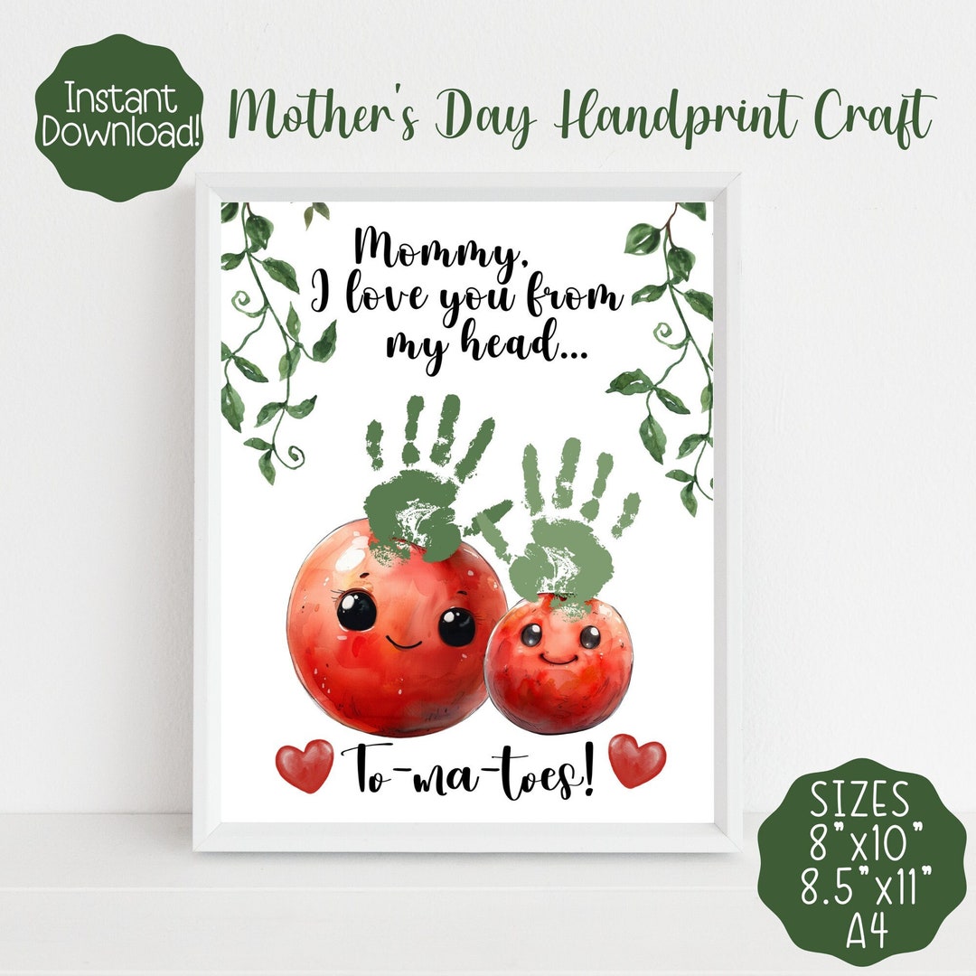 Mommy Handprint Craft for Kids, DIY Mother's Day Card, Garden Mom Gift ...