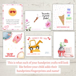 Valentine's Day Handprint Craft Bundle, Valentine's Day Craft Bundle ...