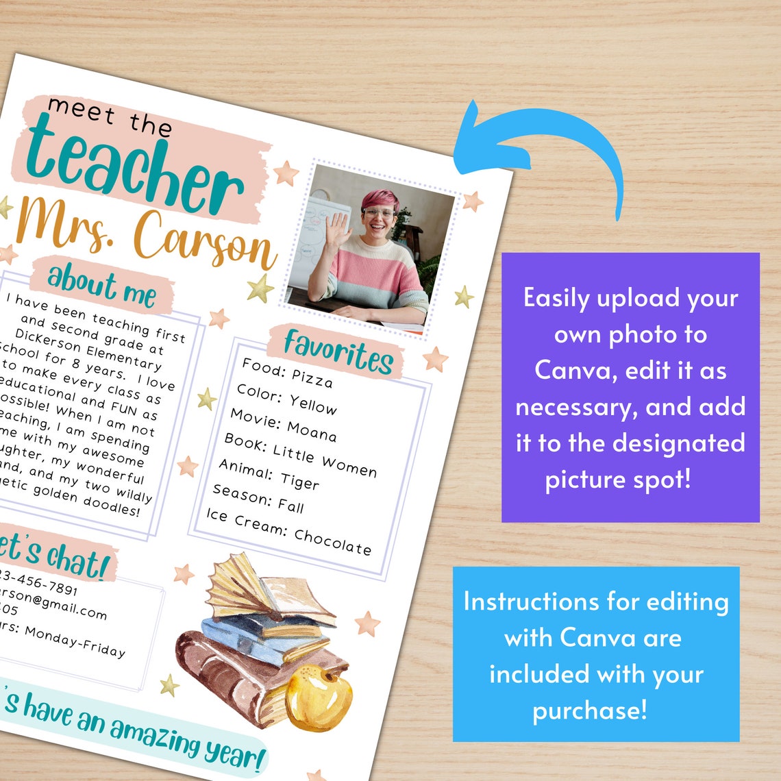 Meet the Teacher Template Editable Meet the Teacher - Etsy