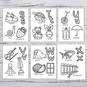 Alphabet Coloring Pages, A to Z Coloring Pages for Kids, Printable ...