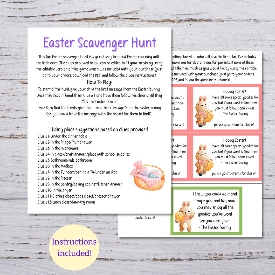 Easter Scavenger Hunt Printable Kids Easter Scavenger Hunt | Etsy