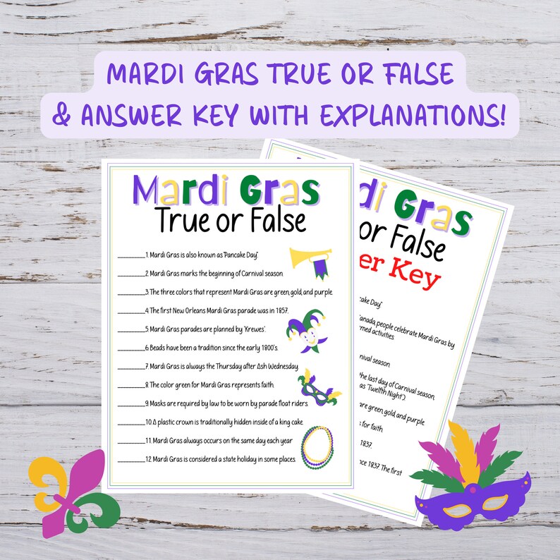 Printable Mardi Gras Game Bundle Mardi Gras PDF Bundle - Etsy