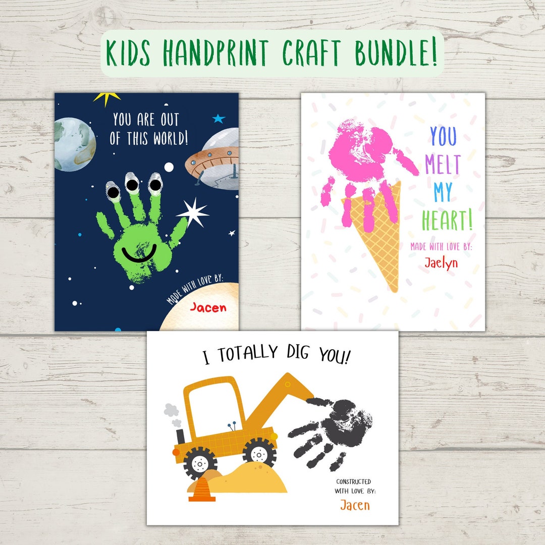 Kids Handprint Art Printable, Handprint Crafts for Kids, Handprint ...