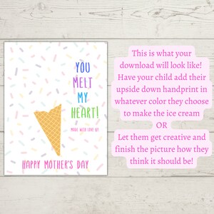 Mother's Day Handprint Craft, Printable Mother's Day Craft, DIY Card ...