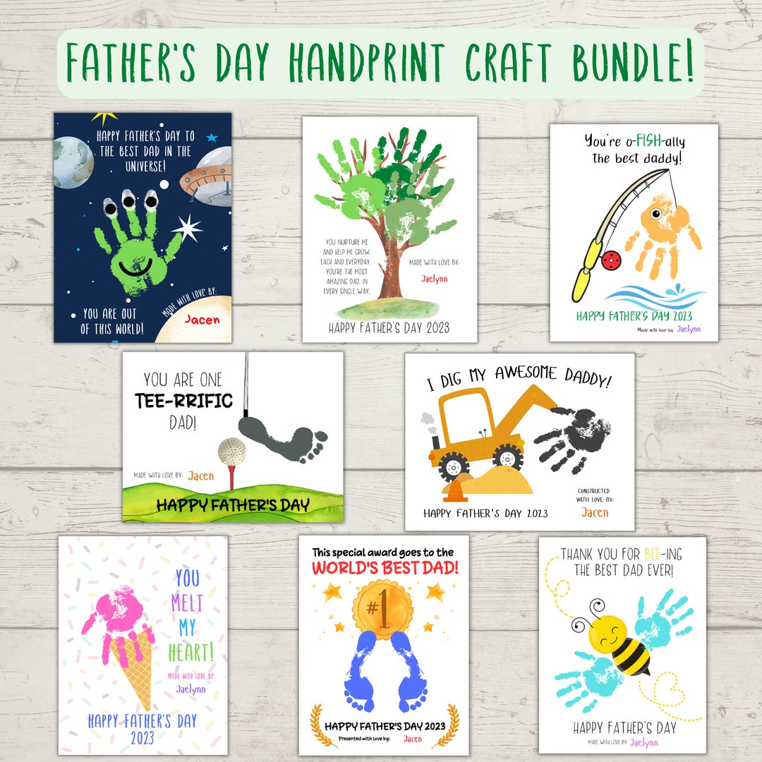 Father's Day Handprint Crafts Father's Day Bundle - Etsy