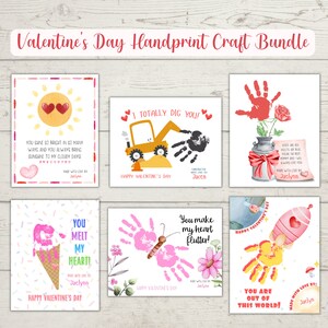 Valentine's Day Handprint Craft Bundle, Valentine's Day Craft Bundle ...