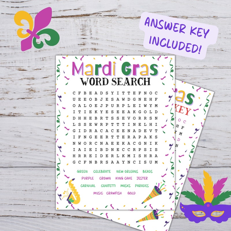 Mardi Gras Activity - Etsy