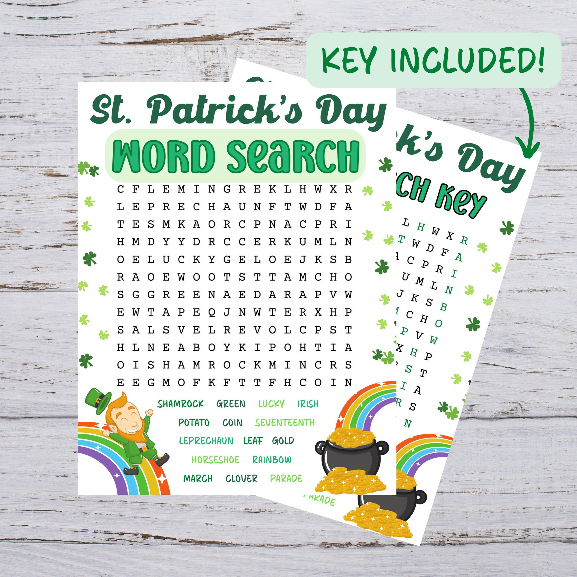 St Patrick's Day Printable, St Patrick's Day Word Search for Kids, St ...