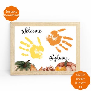 Fall Handprint Craft Bundle, Fall Crafts for Kids, Fall Handprint ...