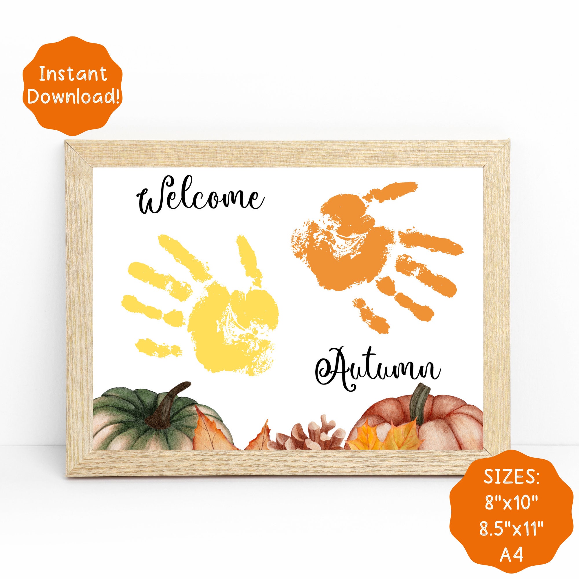 Fall Handprint Craft Bundle, Fall Crafts for Kids, Fall Handprint ...