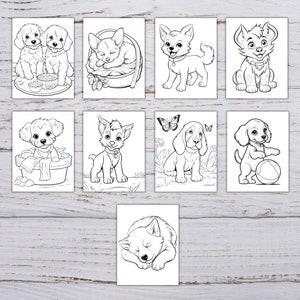 Puppy Coloring Pages, Kid's Dog Coloring Sheets, Printable Coloring ...