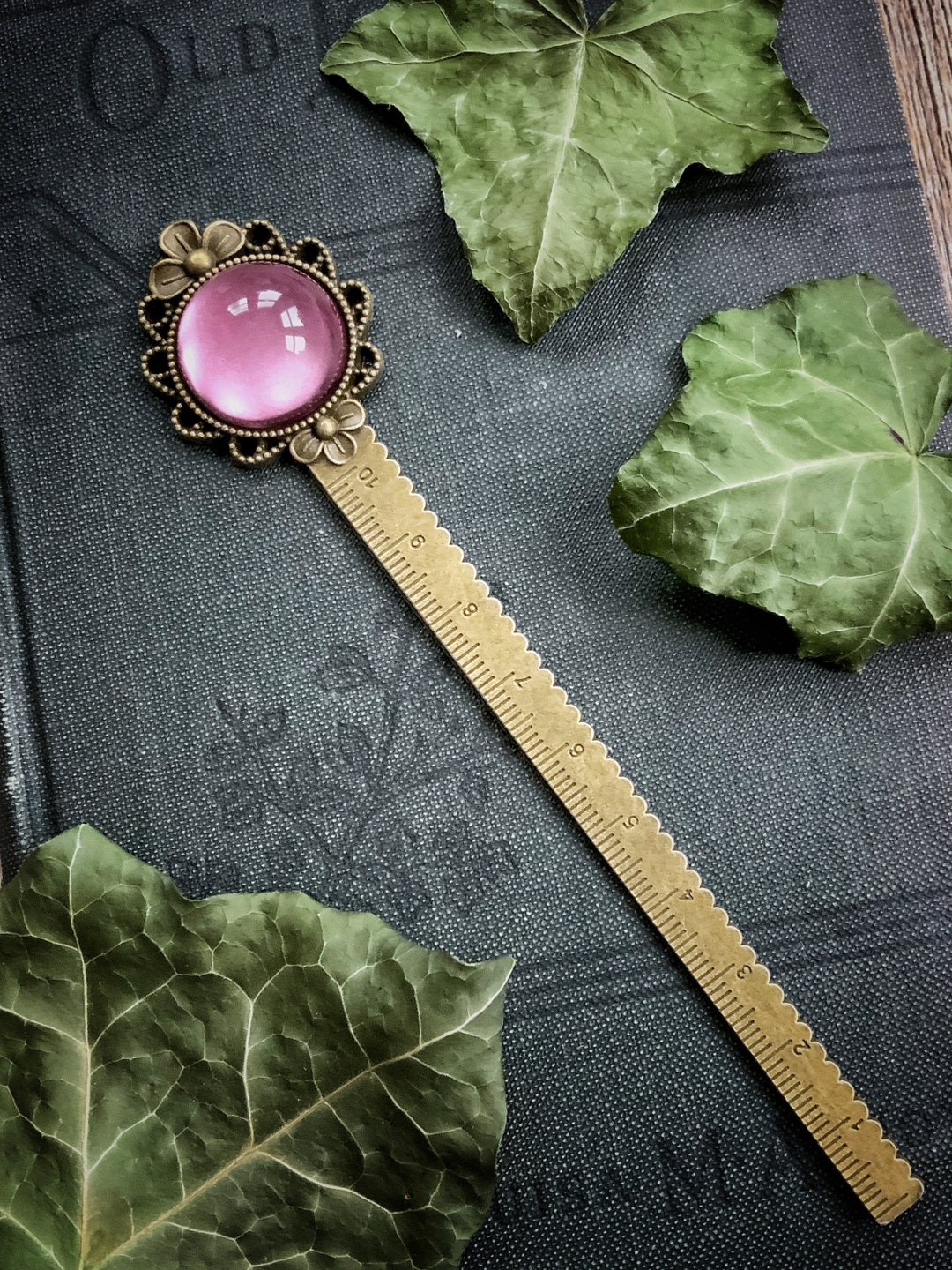 PRINCESS PINK Antique Bronze Hand-painted Victorian Bookmark ...