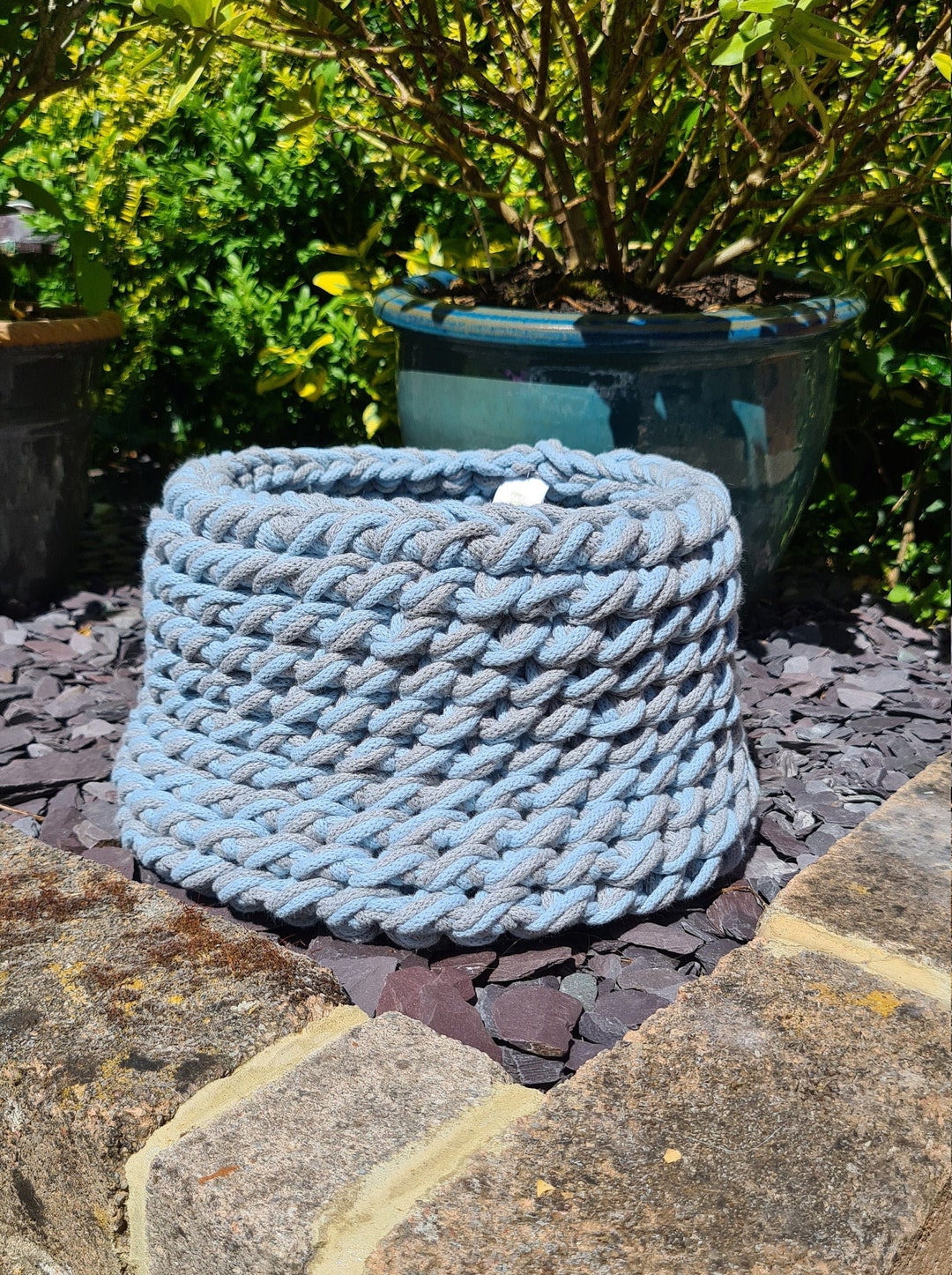 Chunky Crochet Basket Handmade Basket Storage Basket - Etsy UK