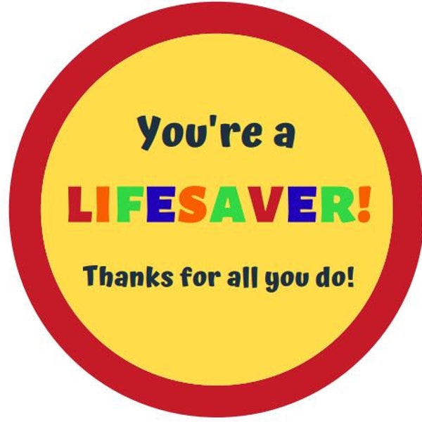 Lifesaver Thank You - Etsy