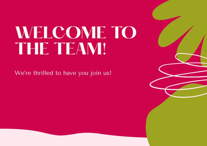 Welcome New Team Members With This Digital "welcome to the Team" Card ...