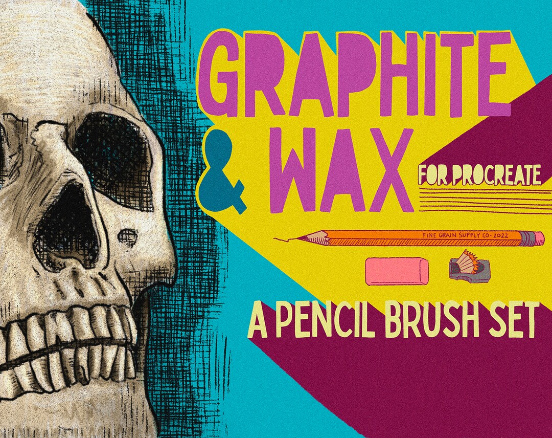 Graphite & Wax Procreate Pencil Brushes, Digital Drawing, iPad Pencil ...