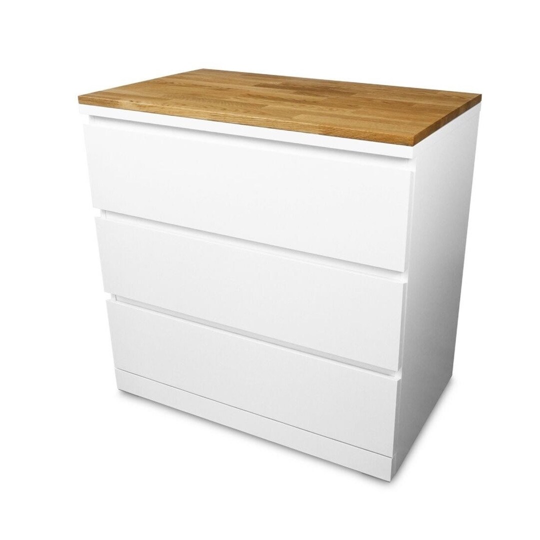 Ikea Malm Wooden Top Made of Oak Solid Wood Top for Malm Chest of Drawers 80.4 X 48.2 X 1.9 Cm ...
