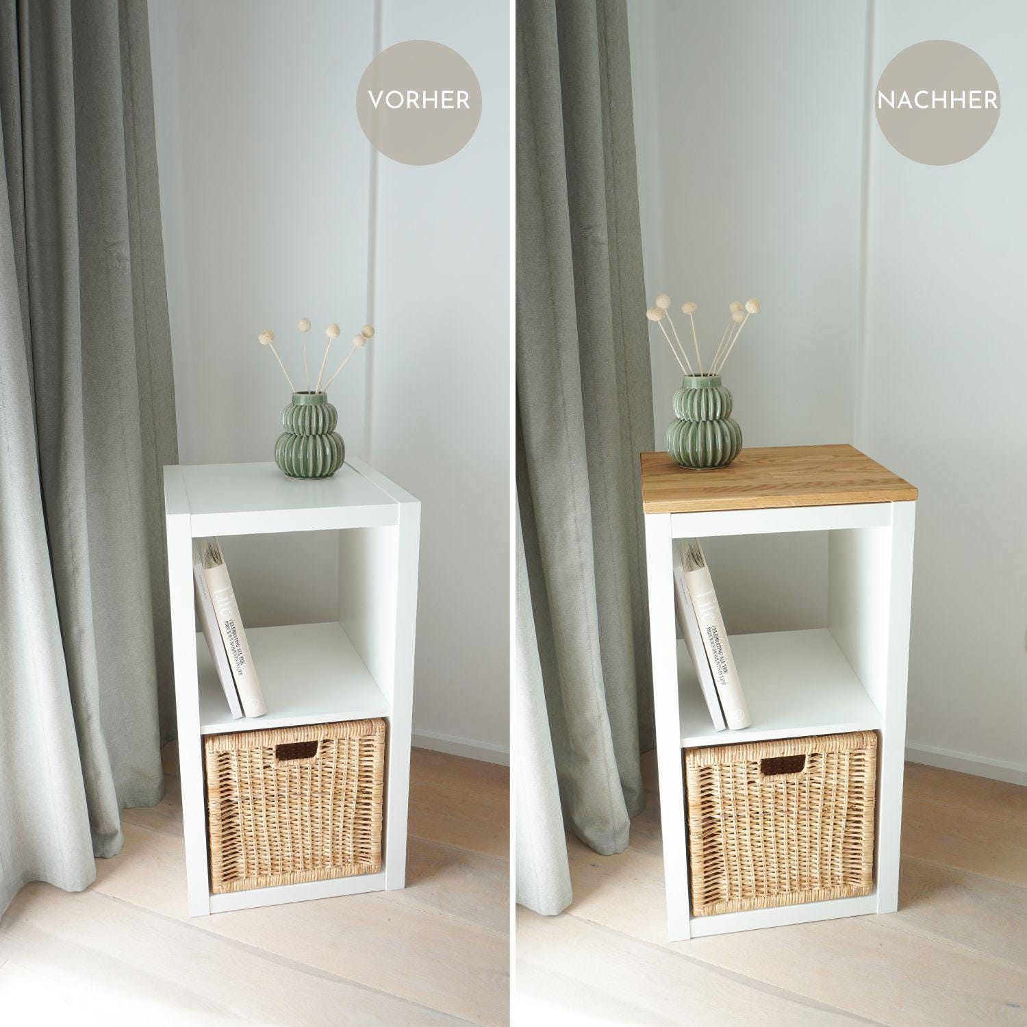 Ikea Kallax Wooden Board Made of Oak Solid Wood Top Plate for Kallax Shelf 41.0 X 39.2 Cm Etsy