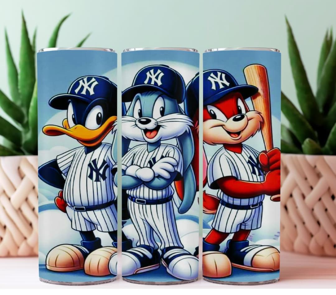 New York Yankees Cartoon - 20oz Straight Skinny Tumbler - Etsy