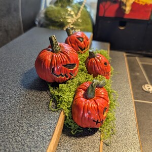 Clay Pumpkins Halloween Mini Models Figures Spooky Sculptures - Etsy