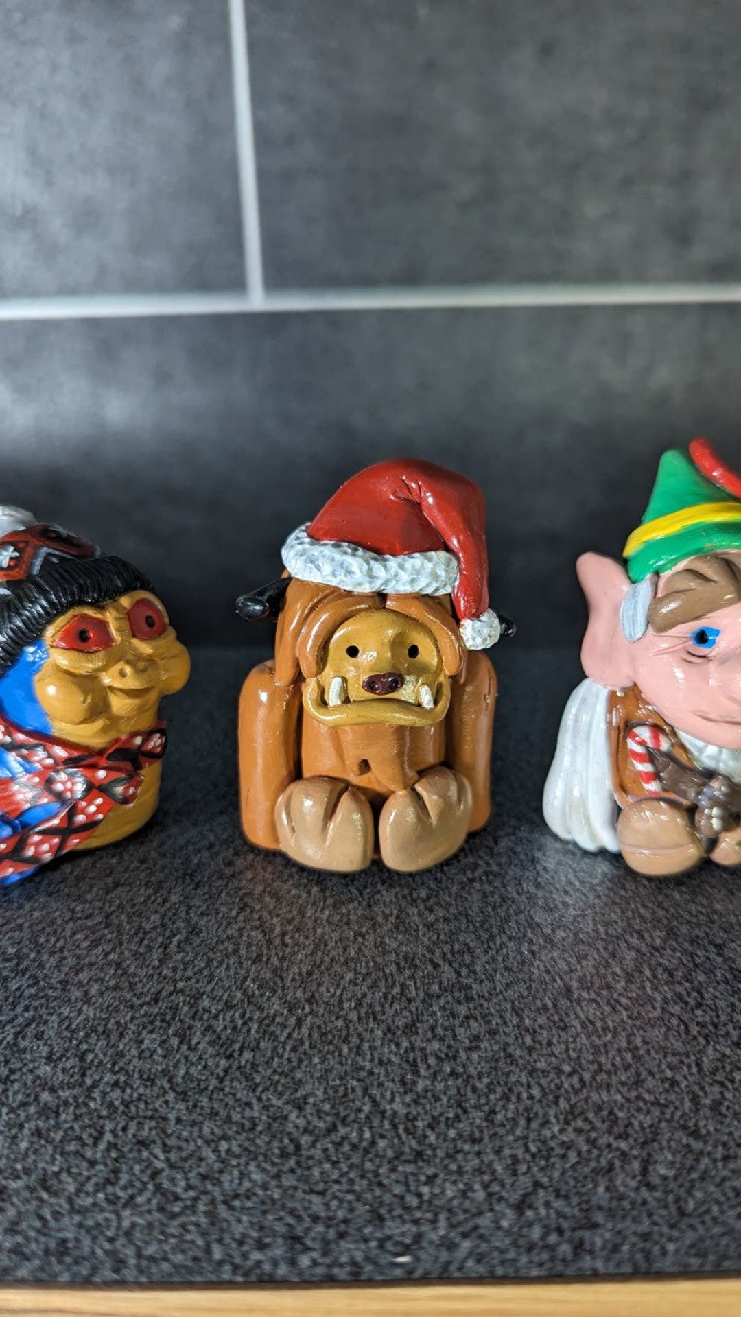 Labyrinth Christmas 3 Pack Ludo Hoggle Ello Worm Polymer Clay Sculpture ...