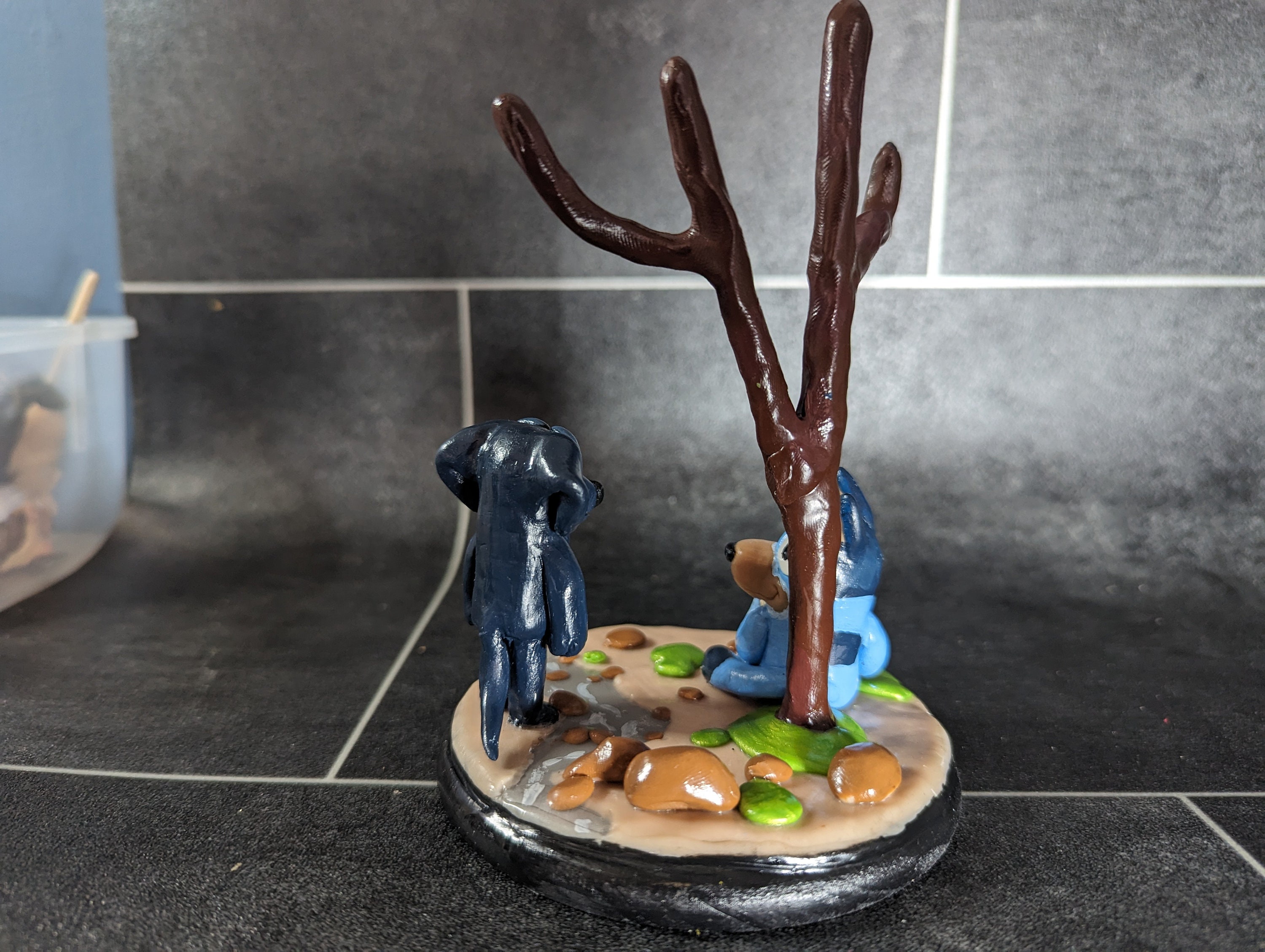 Bluey Camping Episode Scene Polymer Clay Jewelry Holder - Etsy