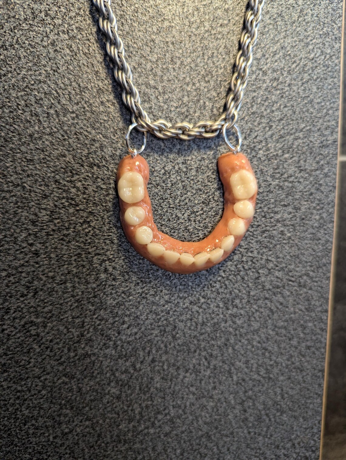 Goth Teeth Necklace Creepy Halloween Macabre Jewellery Clay Resin - Etsy