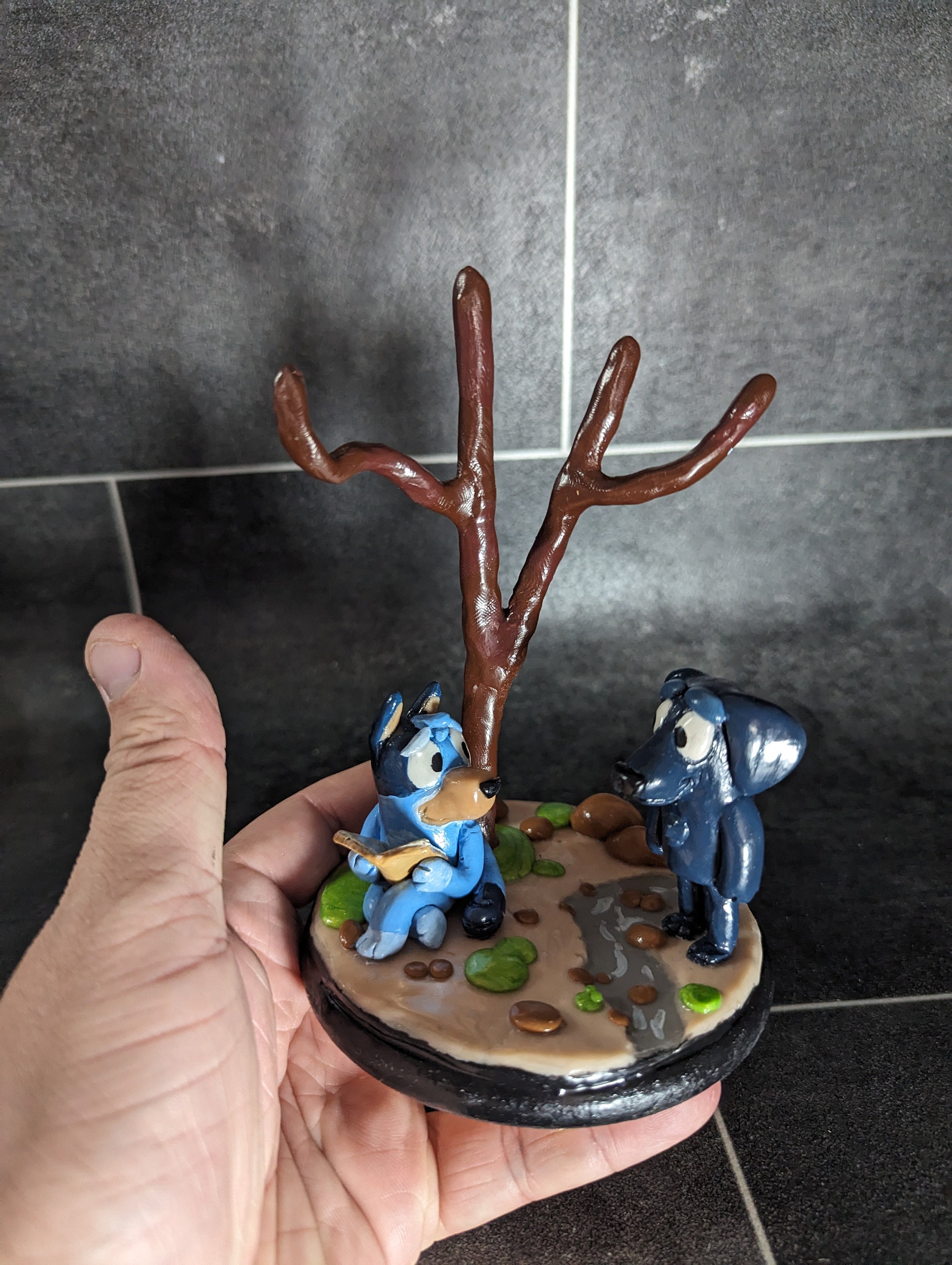 Bluey Camping Episode Scene Polymer Clay Jewelry Holder - Etsy