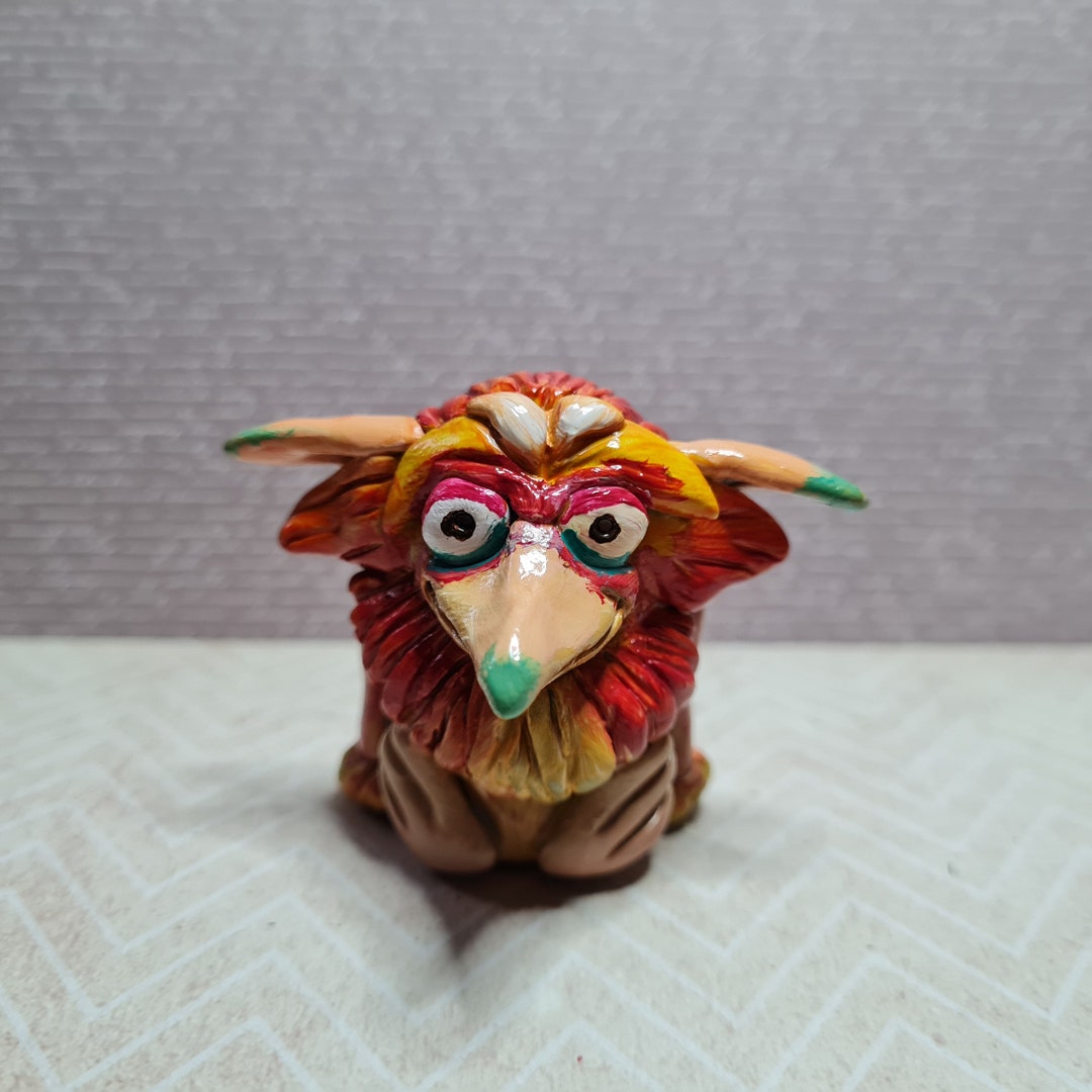 Labyrinth Firey Figurine: Handmade Polymer Clay Desk Buddy - Etsy