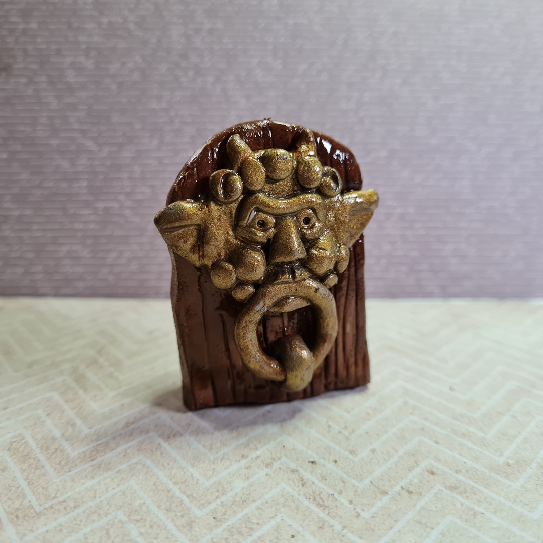 Labyrinth, Door Knocker 2, Handmade, Polymer Clay Sculpture, Small ...