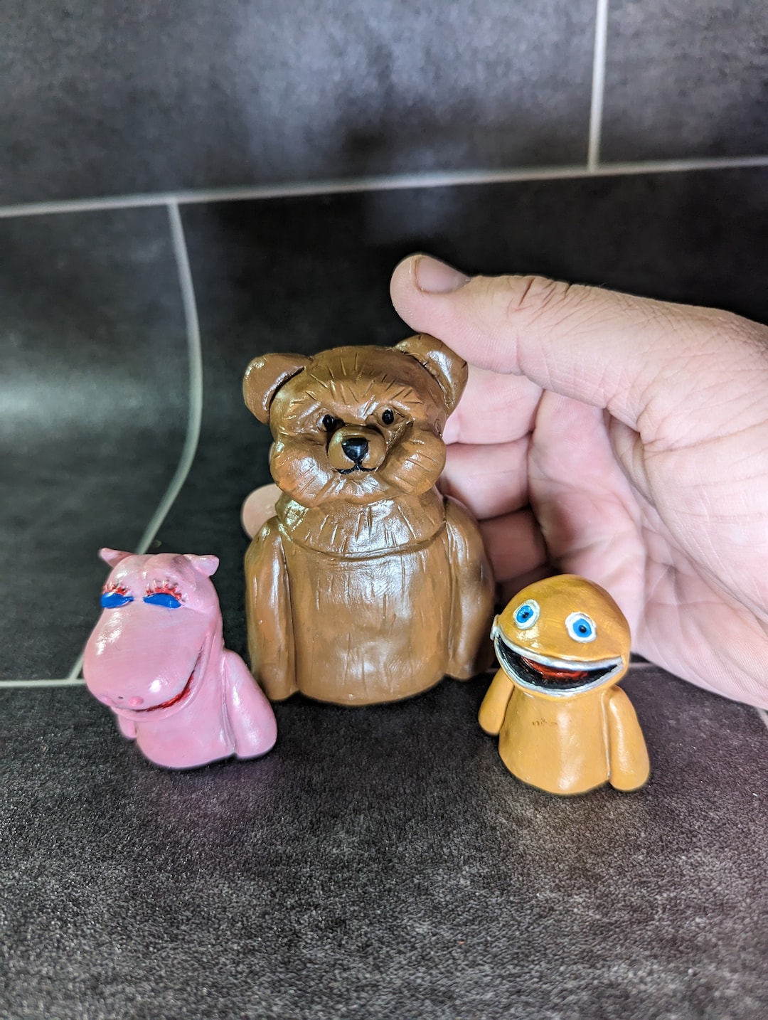 Rainbow Zippy Bungle George, Desk Decor, Polymer Clay Sculpture, Small ...