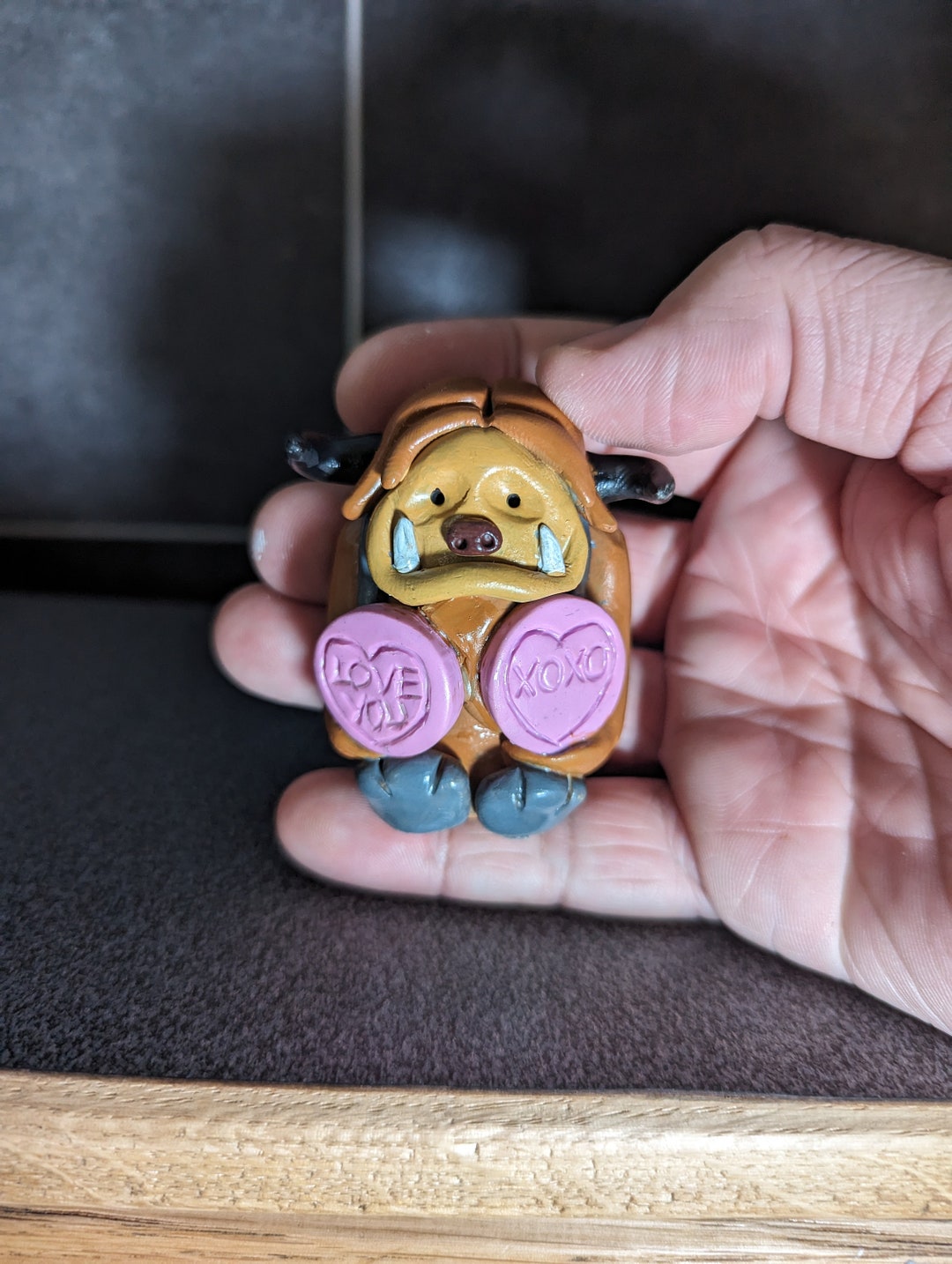 Labyrinth Ludo Valentine: Handmade Polymer Clay Desk Buddy - Etsy