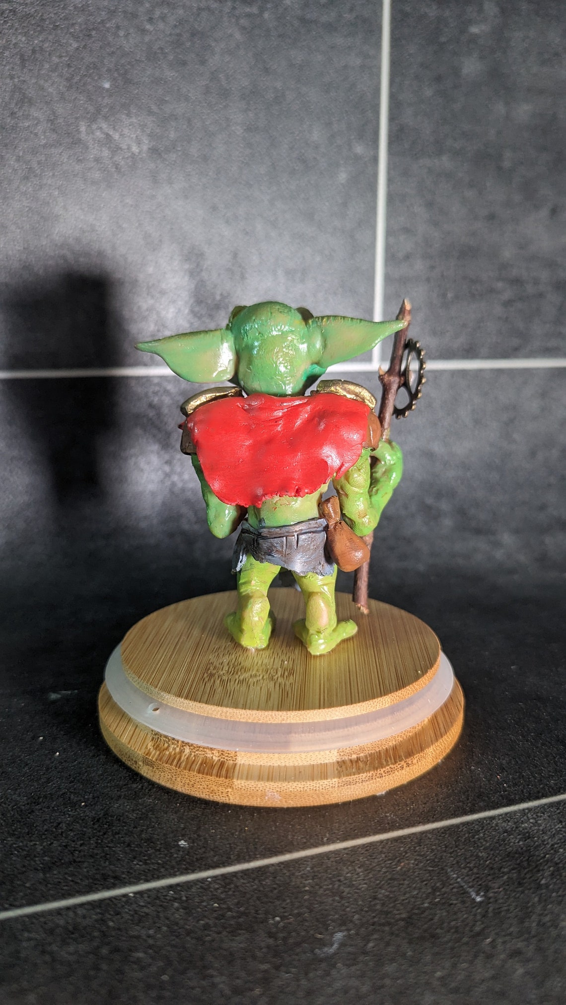 Polymer Clay Goblin Sculpture in Glass Case: Fantasy Cottagecore Decor ...