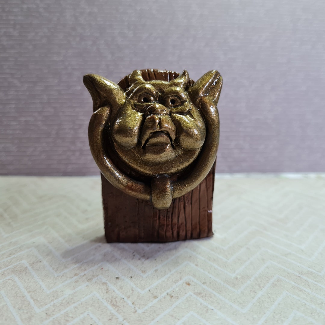 Labyrinth, Door Knocker 1, Handmade, Polymer Clay Sculpture, Small ...