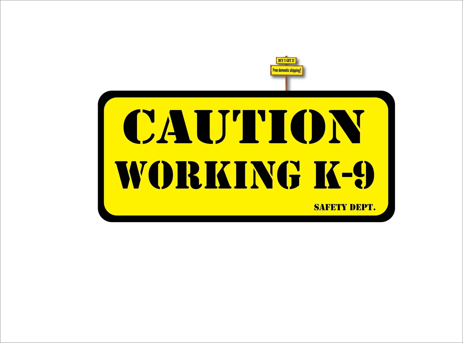 Caution Working K-9 Safety Dept. Cops Police Dogs Sticker Decal Buy 2 ...