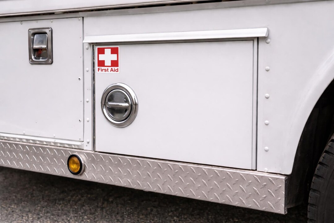 First Aid Decal Pair 2x2.5 Emergency Medical Sticker Car Truck Taxi Bus ...