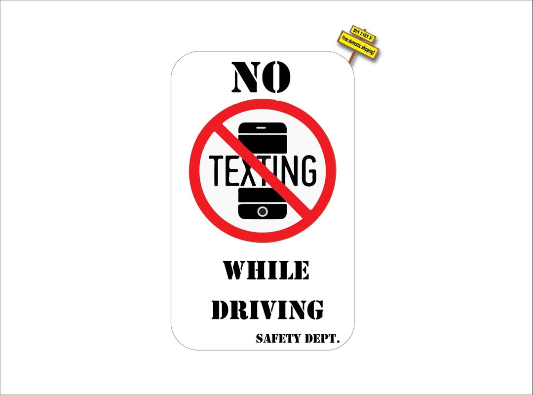 No Texting While Driving Safety Sticker Decal Buy 2 Get 3 R869 - Etsy