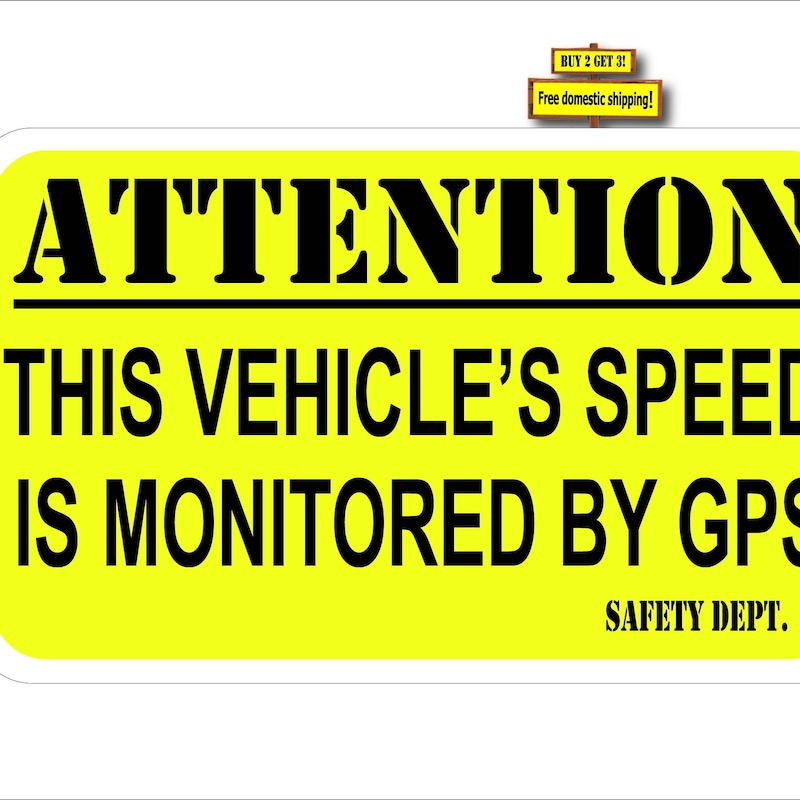 Speed Monitored by Gps Sticker - Etsy